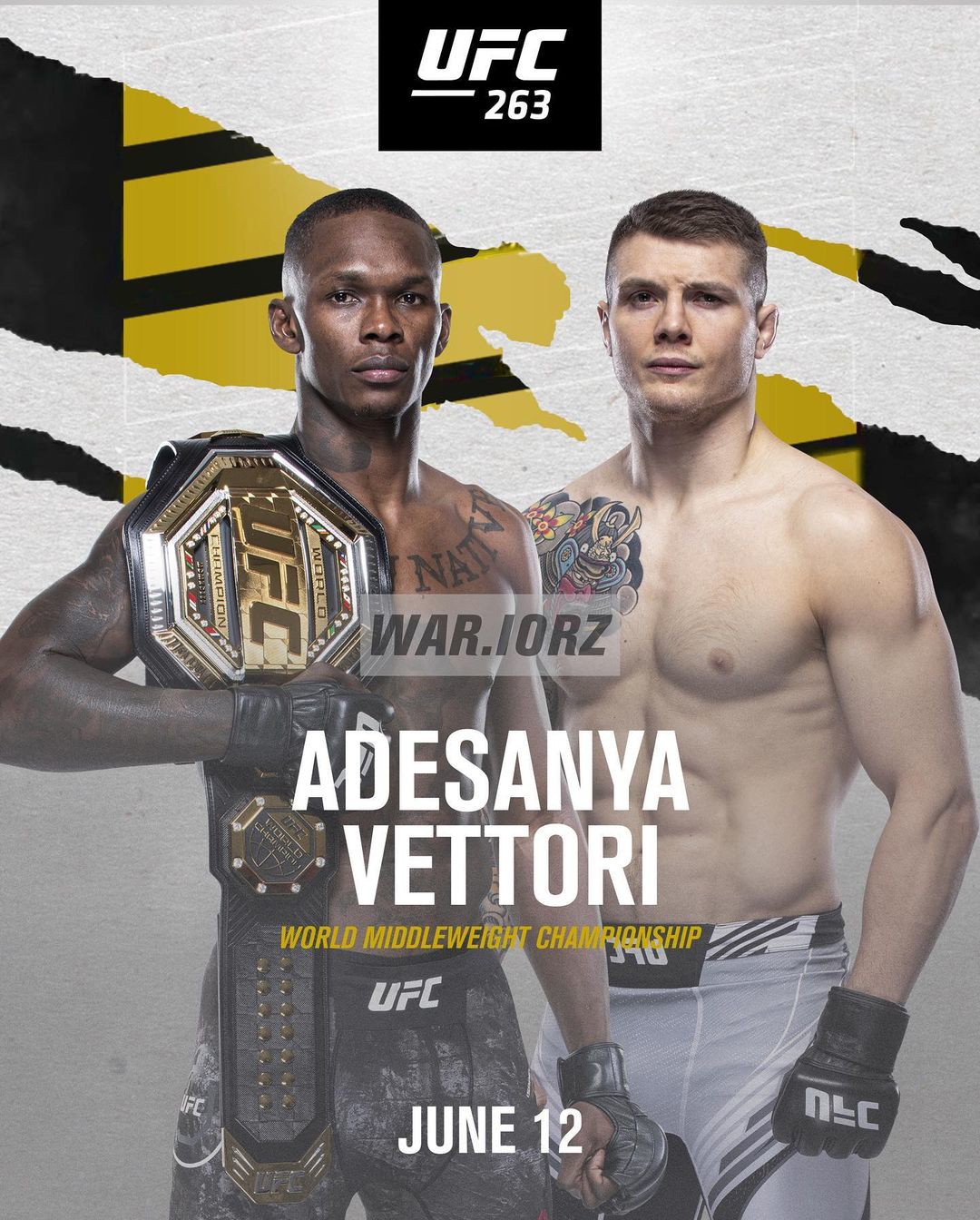 Официально: Исраэль Адесанья — Марвин Веттори II на UFC 263